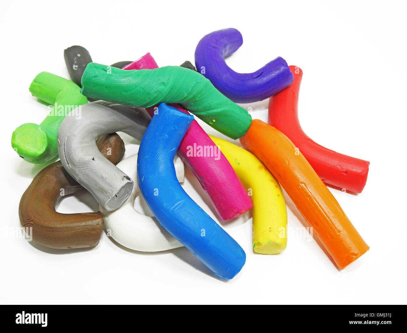 Color pieces of plasticine Stock Photo - Alamy