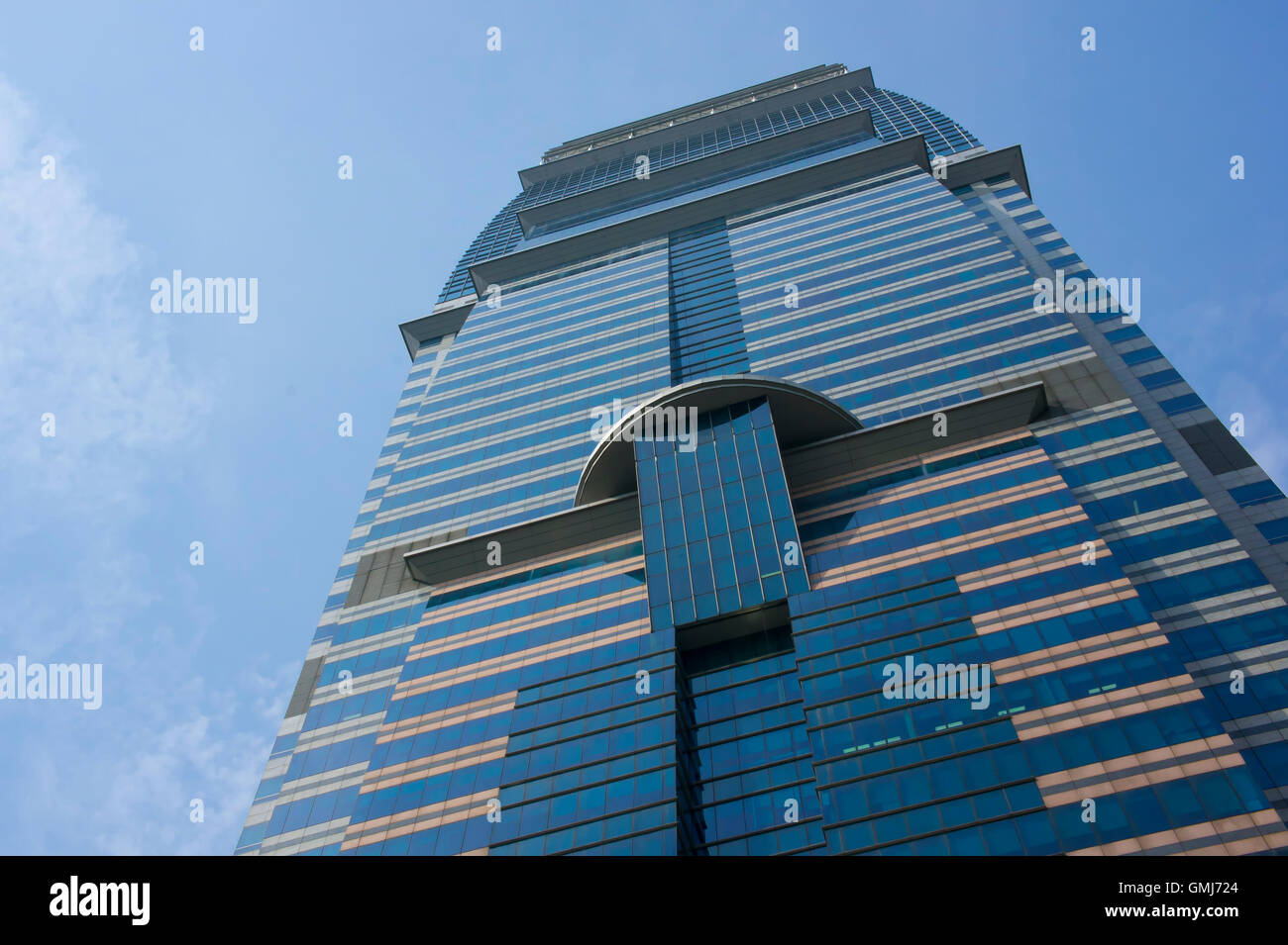 Blue glass tower Stock Photo - Alamy