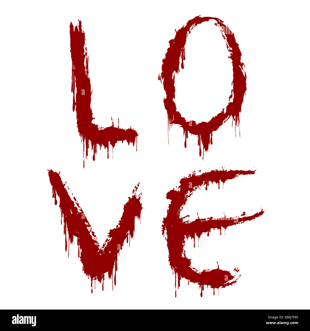 Bloody message, love concept Stock Photo - Alamy