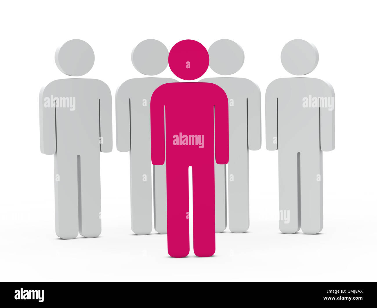 3d man leadership pink Stock Photo - Alamy