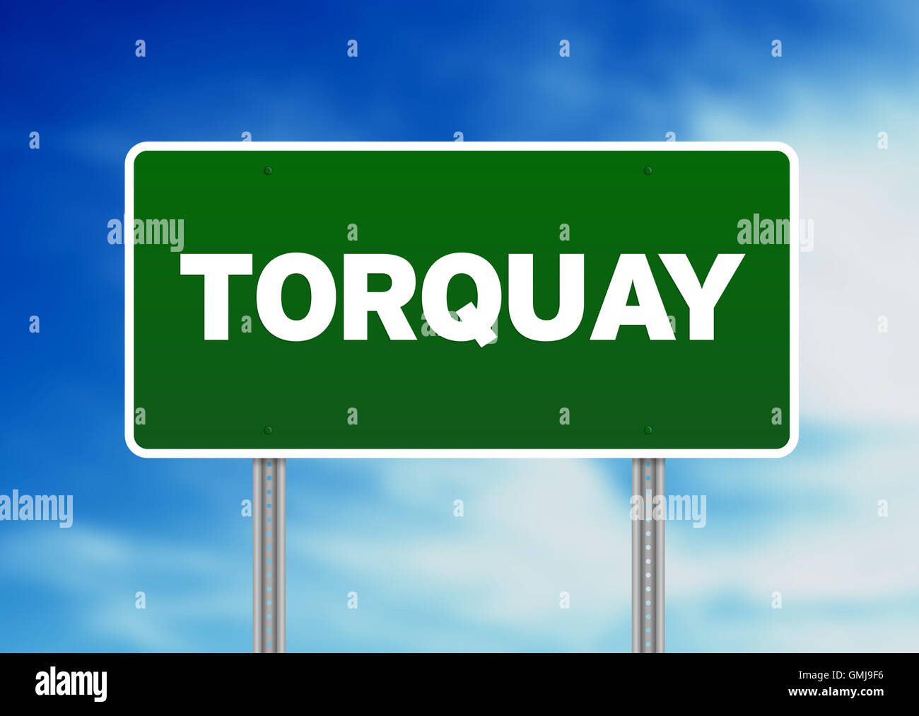 Green Road Sign - Torquay, England Stock Photo - Alamy