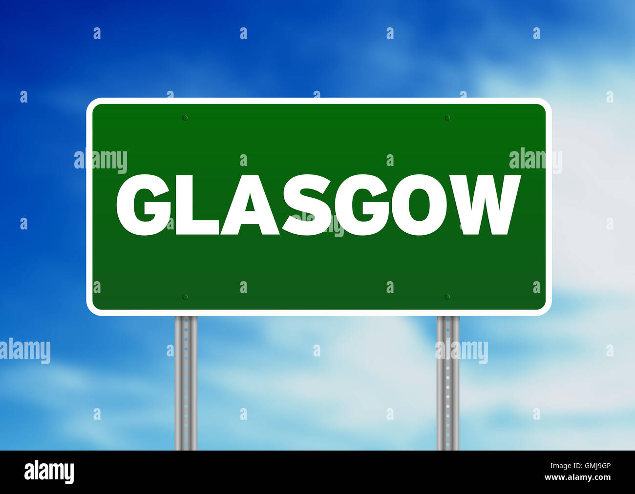 Green Road Sign - Glasgow, England Stock Photo - Alamy