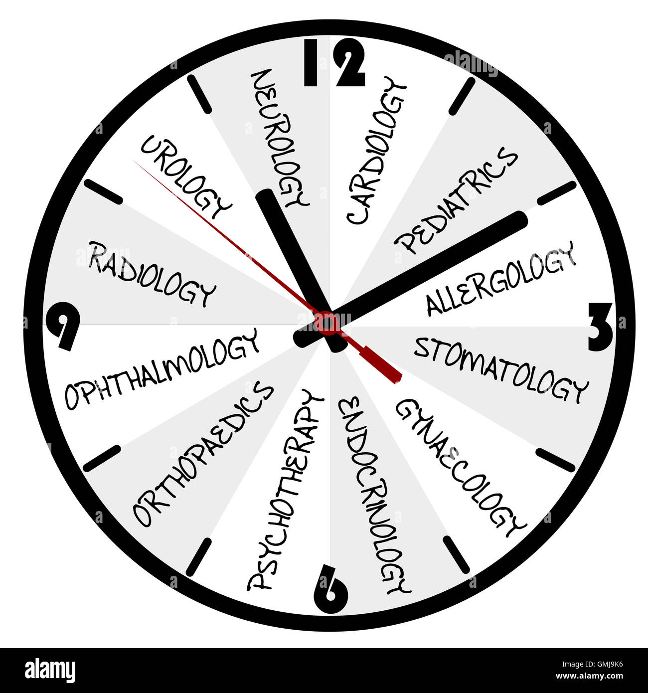 Medical concept with clock Stock Photo - Alamy