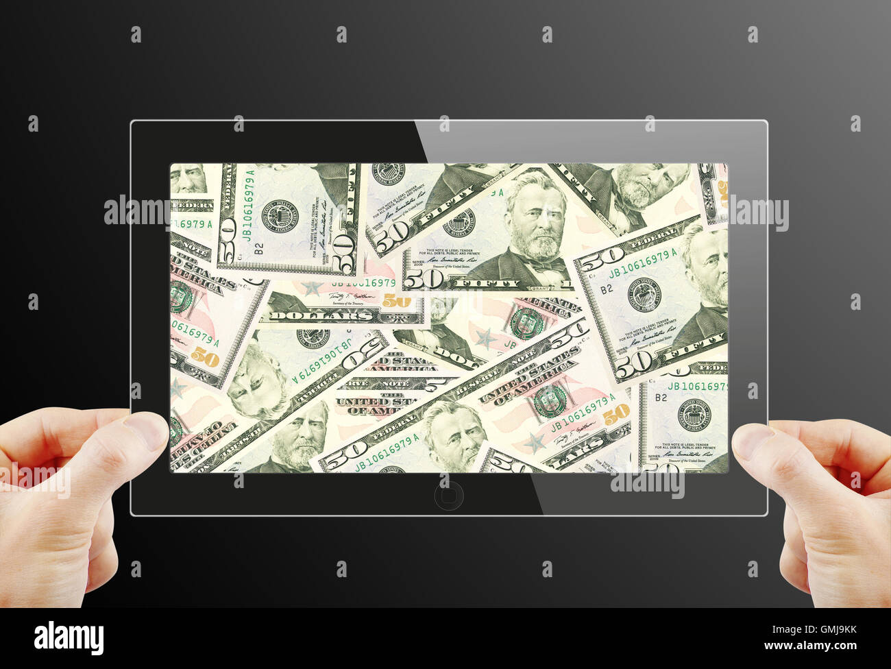 Black generic tablet pc, 3d render Stock Photo - Alamy