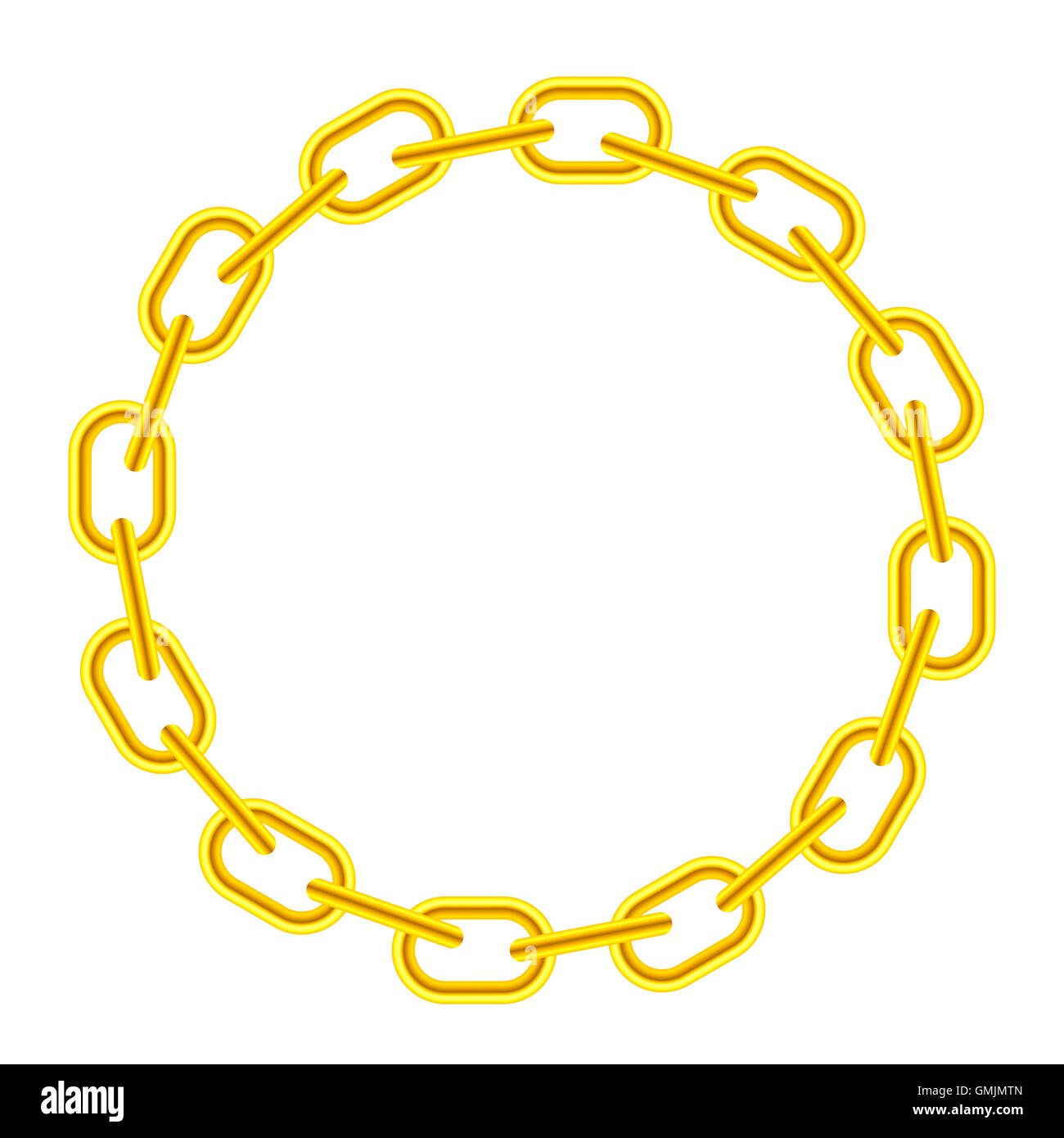 Yellow Chain Round Frame Stock Photo - Alamy