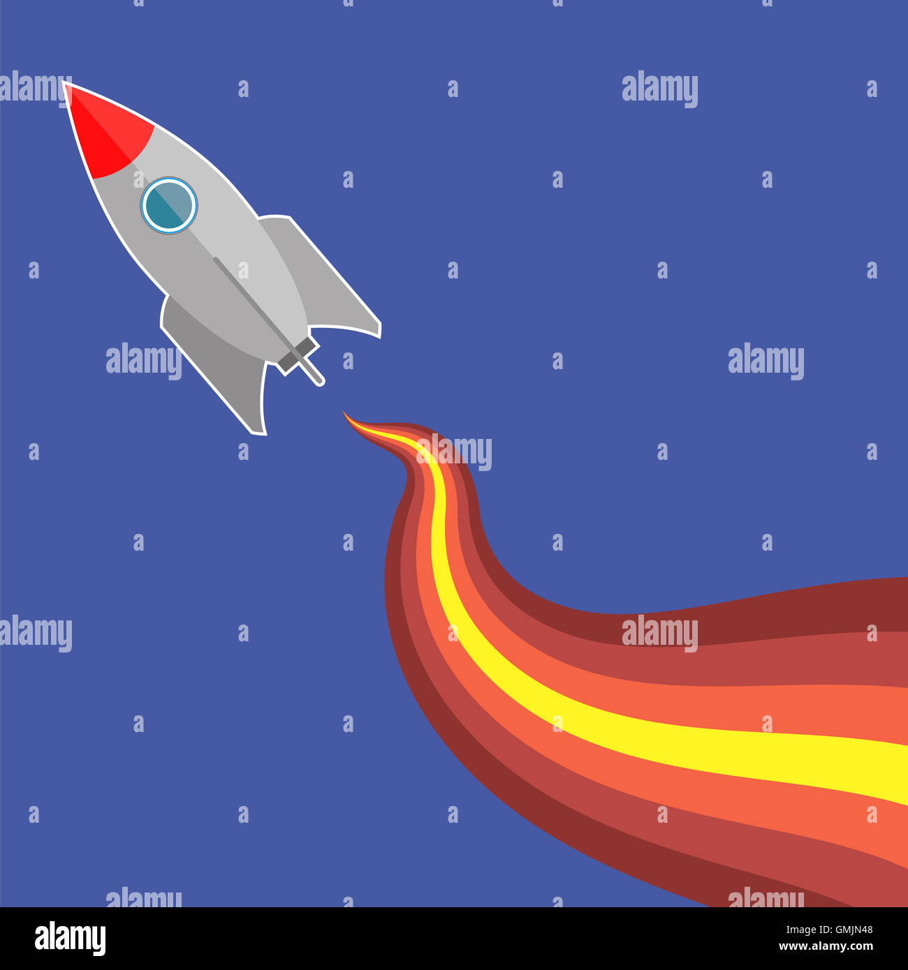 Space Rocket Flying Stock Photo - Alamy