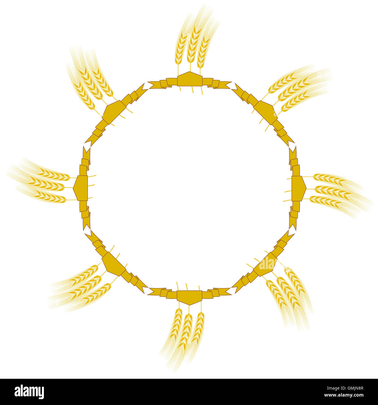 Wheat Icon Set Isolated Stock Photo - Alamy