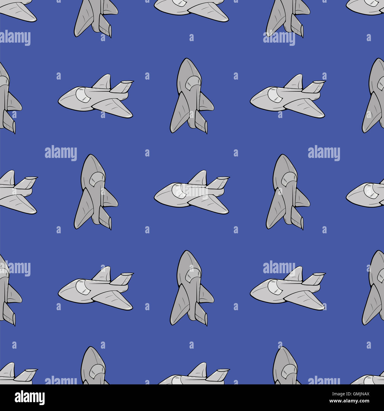 Seamless Aircraft Blue Background Stock Photo - Alamy