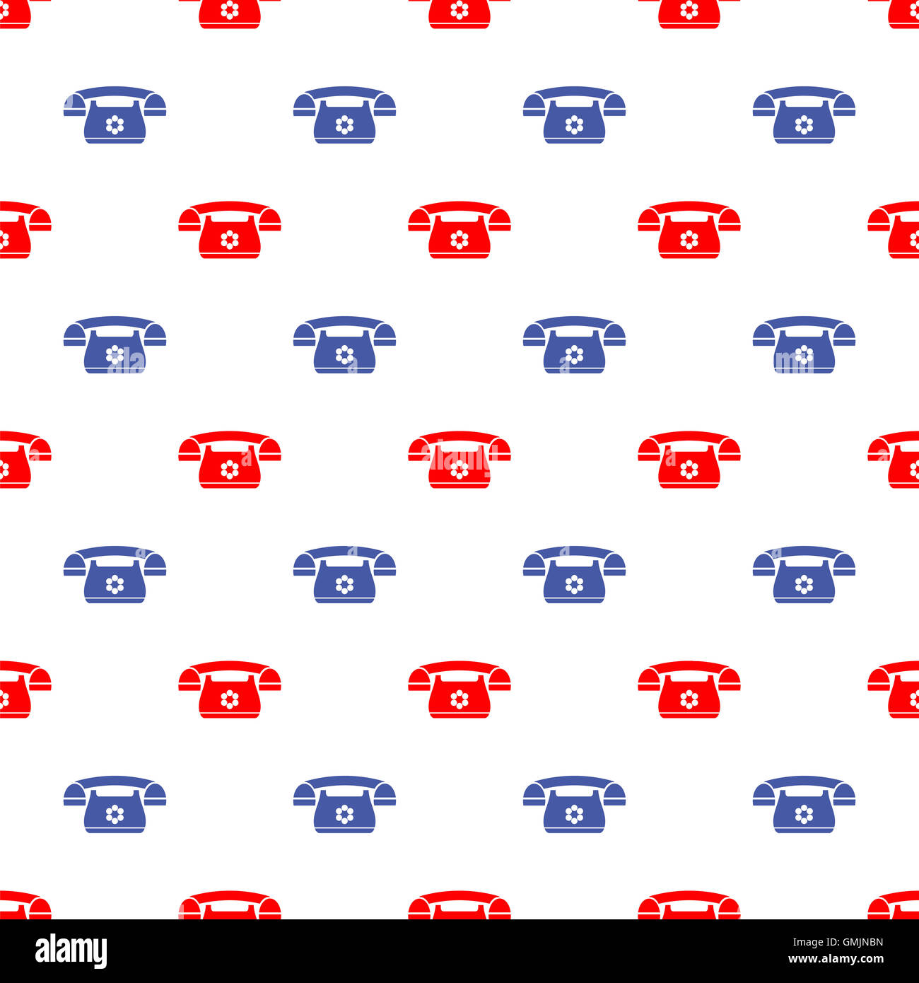 Retro Phone Pattern. Silhouette of Old Telephone Stock Photo - Alamy