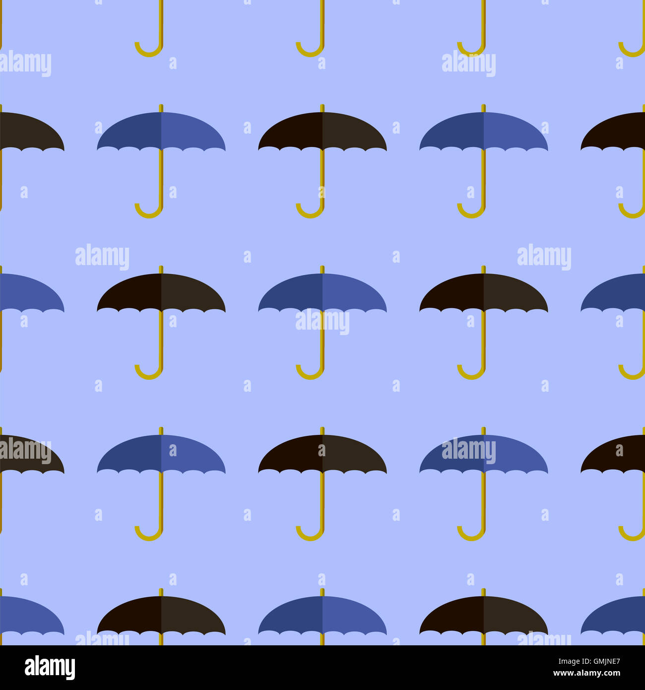 Blue umbrella seamless pattern hi-res stock photography and images - Alamy