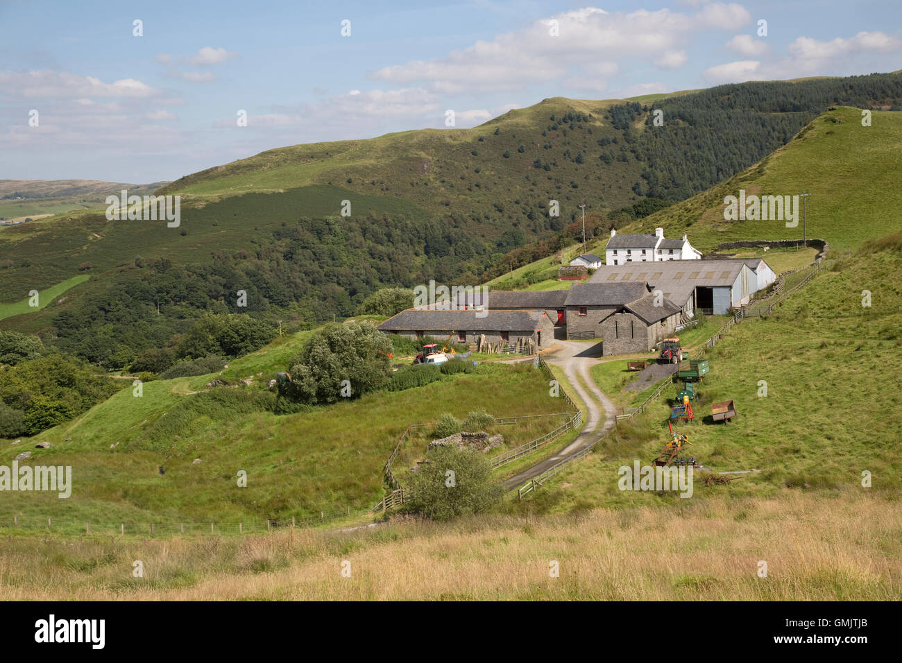 Remote Welsh farm in Cambrian Mountains near Devil's Bridge Ceredigion ...