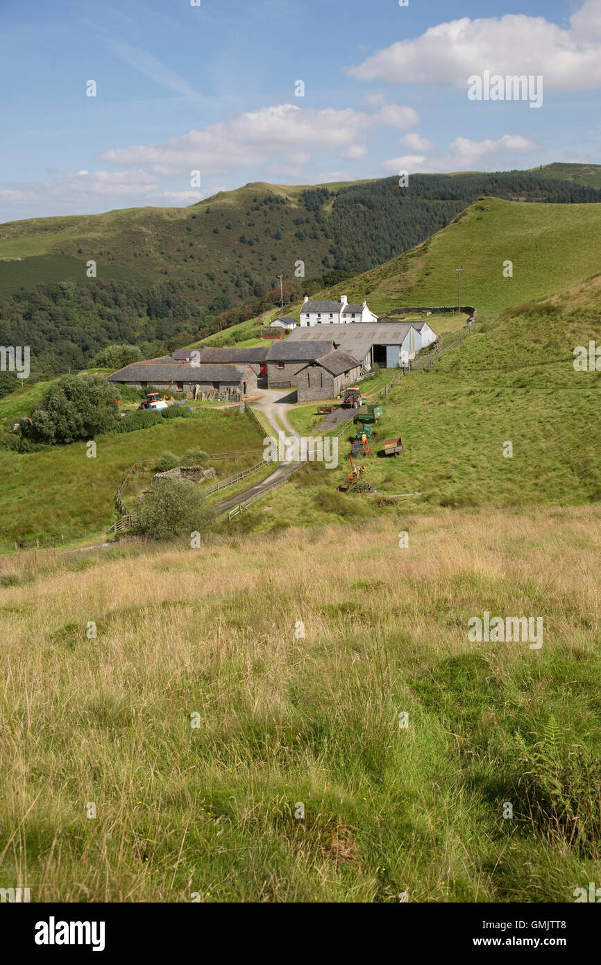 Remote Welsh farm in Cambrian Mountains near Devil's Bridge Ceredigion ...