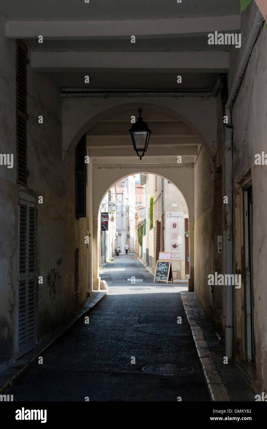 Archway in french village hi-res stock photography and images - Alamy