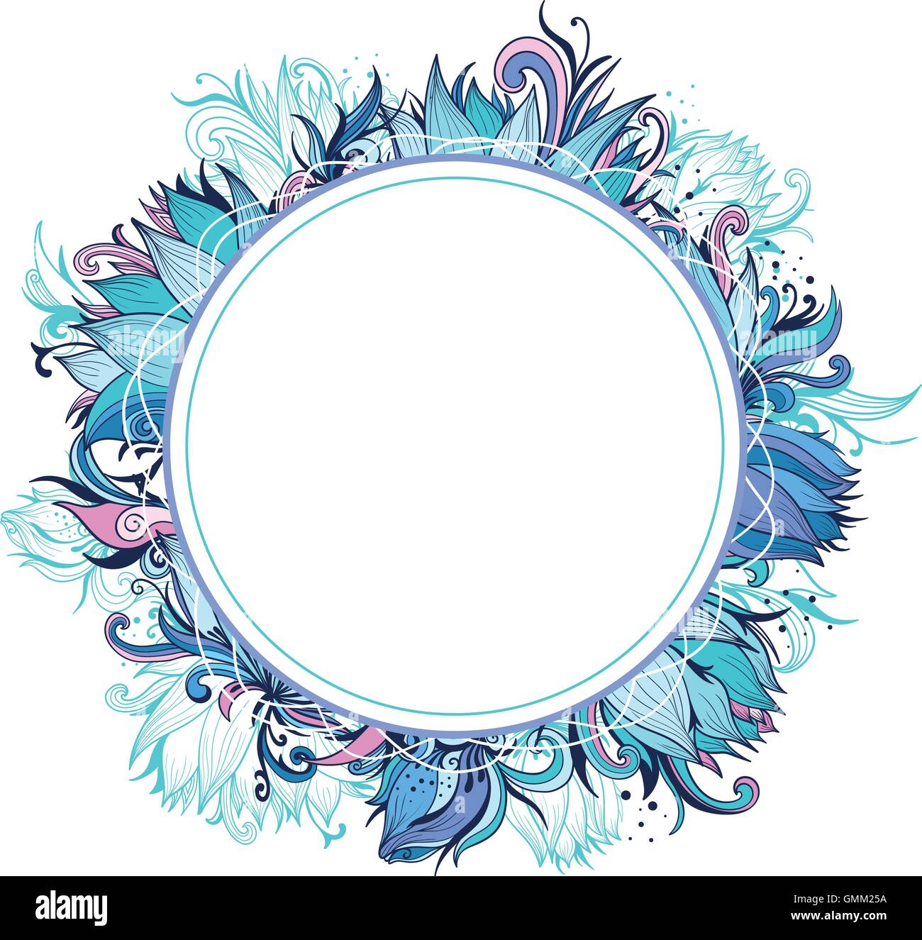 Vector purple floral frame flower hi-res stock photography and images ...