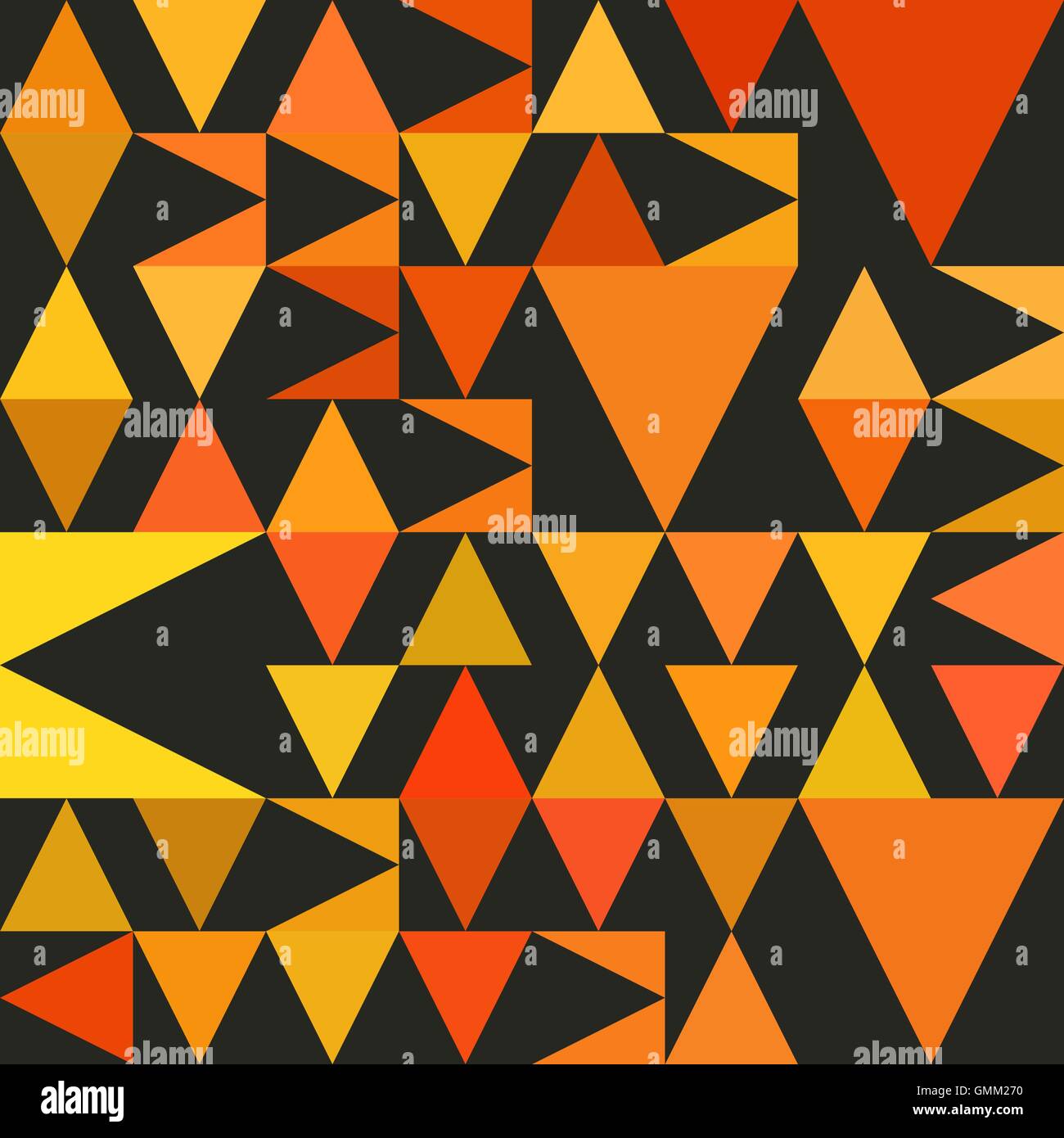 Vector Seamless Abstract Geometric Triangle Pattern in Yellow and ...