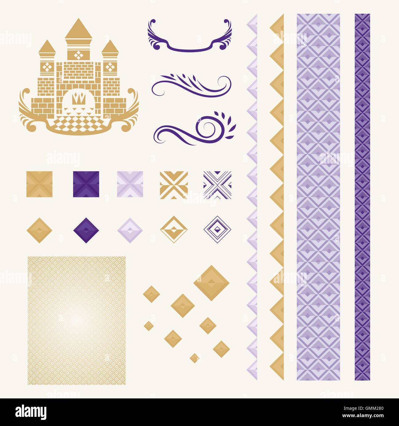 Corporate Identity Design Elements in Mid-Century Style Stock Vector ...
