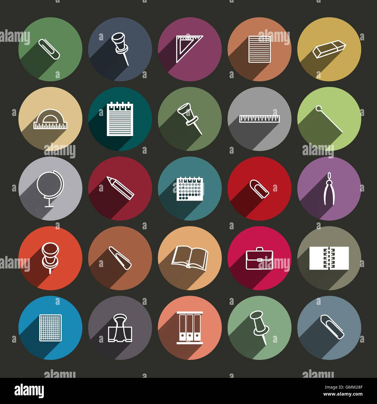 Chancellery icons, vector illustration Stock Vector Image & Art - Alamy
