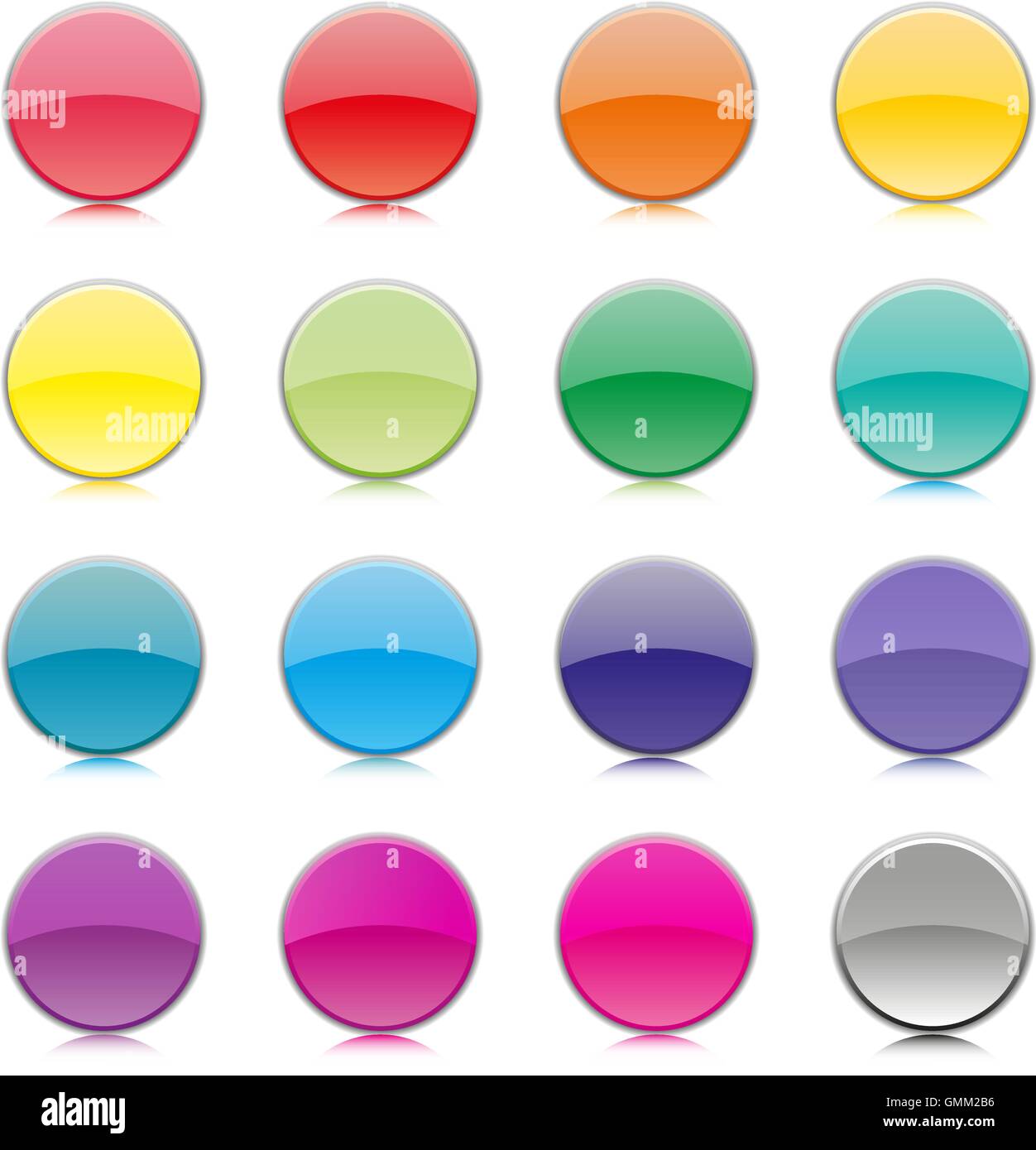 Set of multicolored buttons, vector illustration Stock Vector Image ...