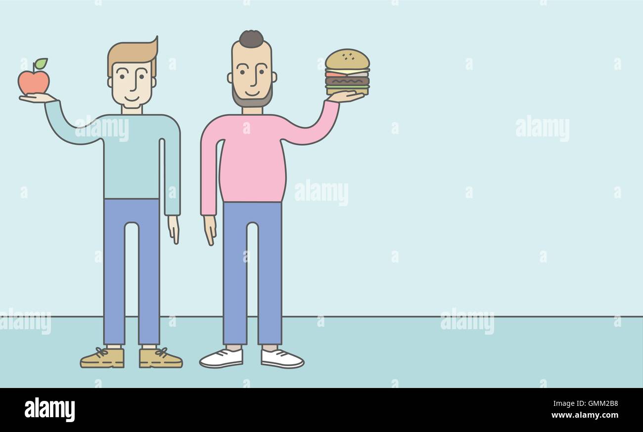 Two men characters standing Stock Vector Images - Alamy