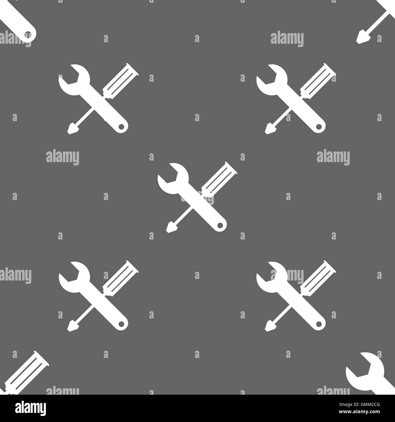 Repair tool sign icon. Service symbol. screwdriver with wrench ...