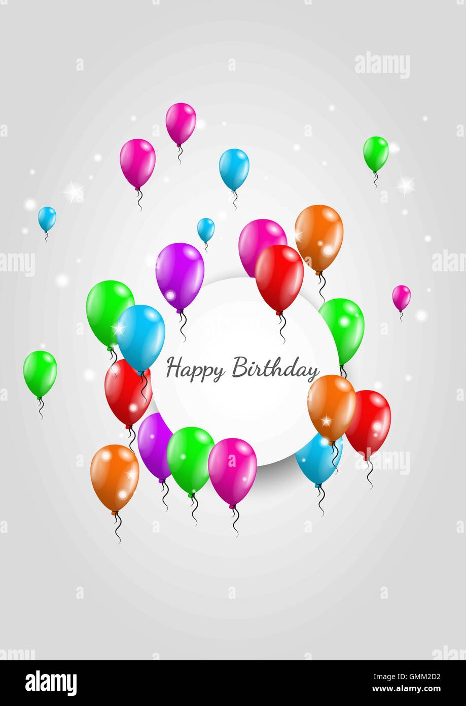Birthday celebration banner balloons vector Stock Vector Images - Alamy