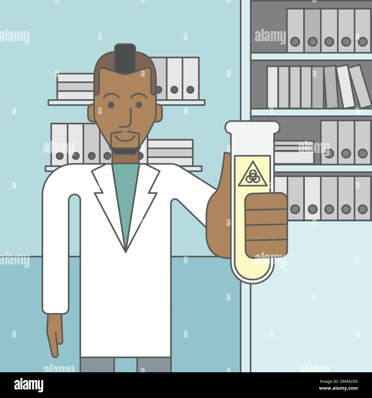 Laboratory assistant with test tube Stock Vector Image & Art - Alamy