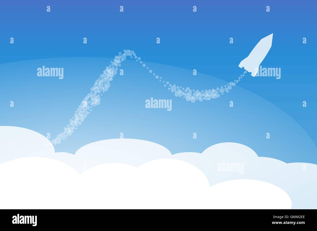 rocket and cloud Stock Vector Image & Art - Alamy