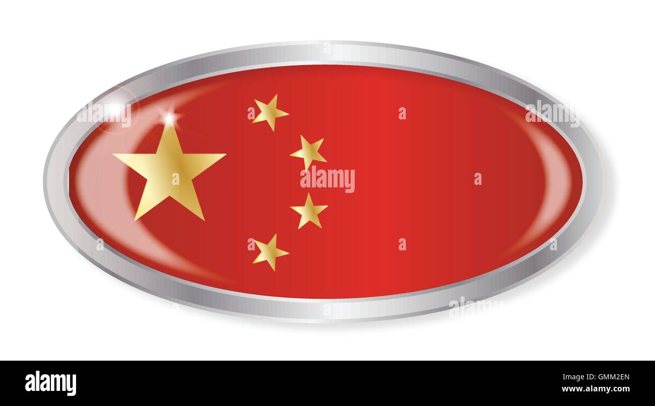 Chinese Flag Oval Button Stock Vector Image & Art - Alamy