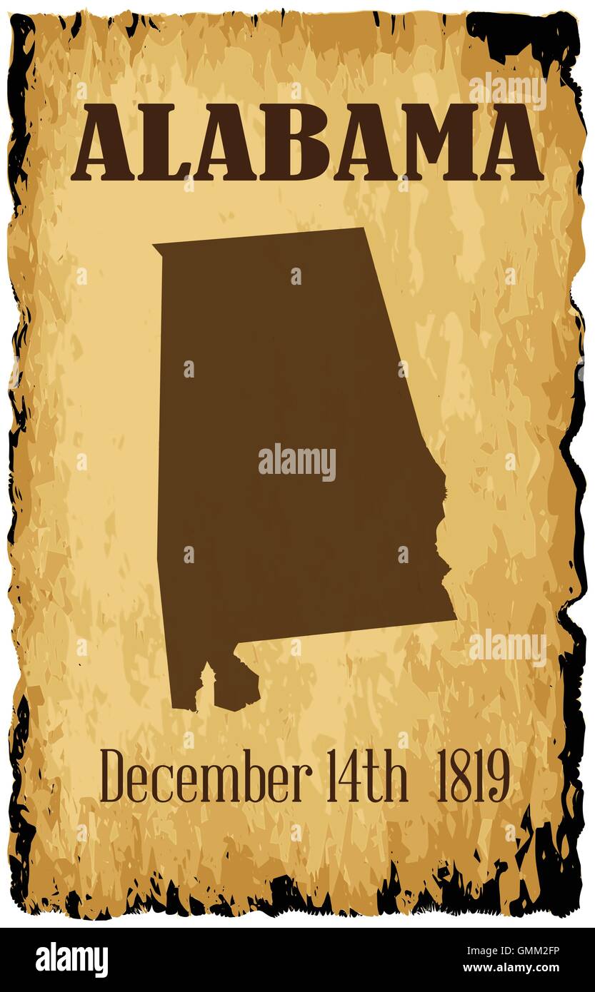Black map state alabama Stock Vector Images - Alamy