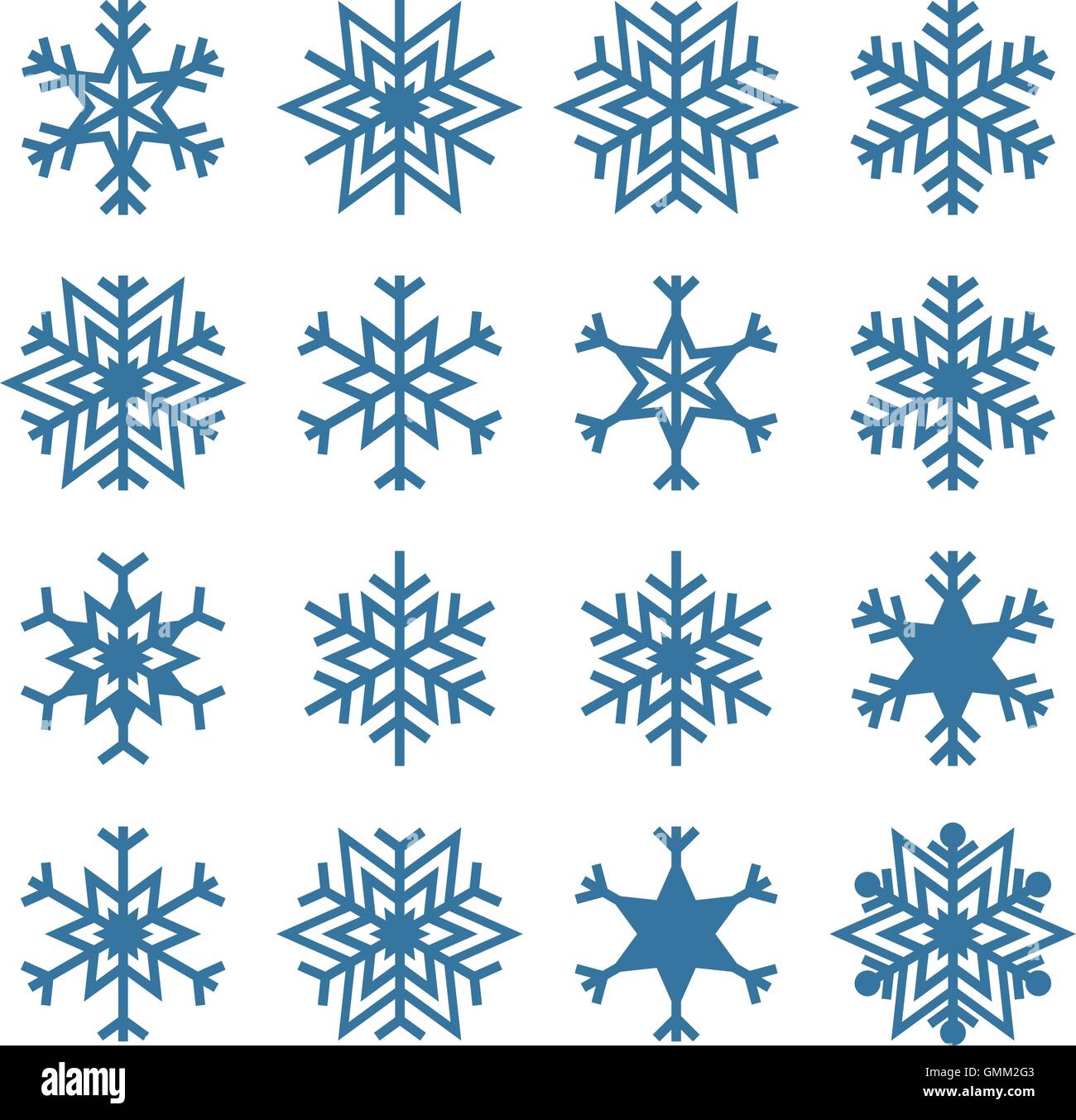 Set of snowflakes, vector illustration Stock Vector Image & Art - Alamy
