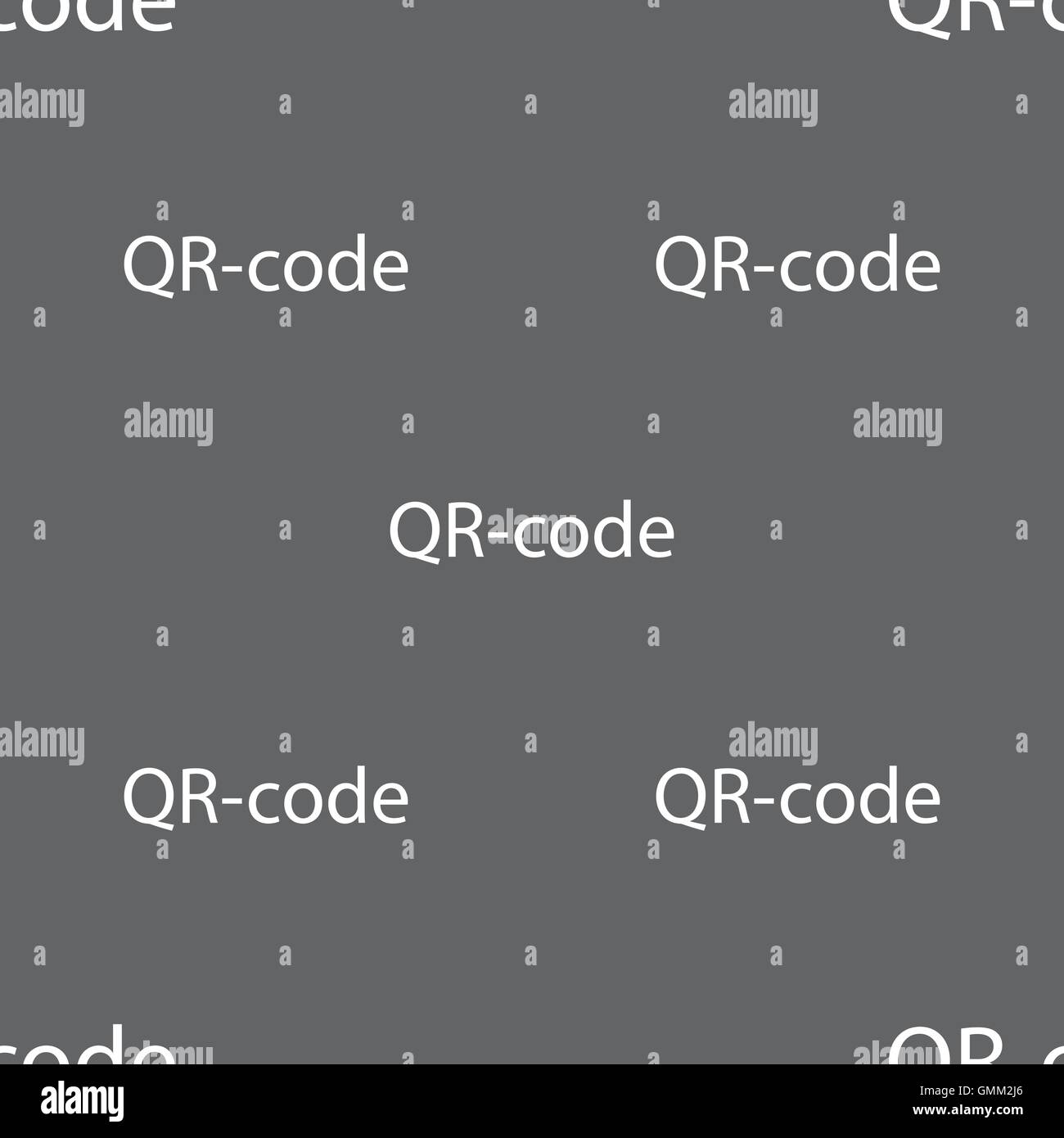 Qr-code sign icon. Scan code symbol. Seamless pattern on a gray ...