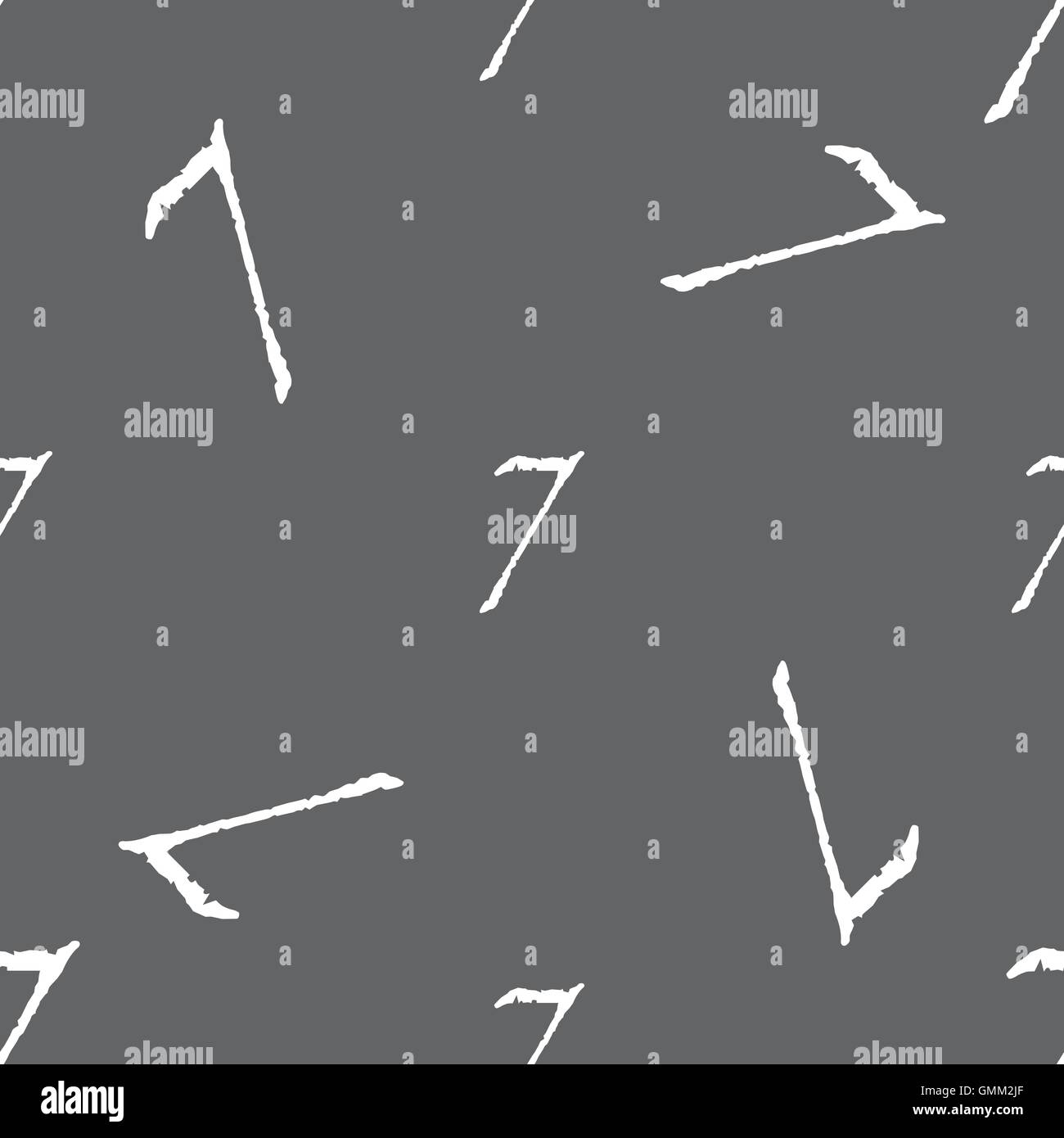 number seven icon sign. Seamless pattern on a gray background. Vector ...