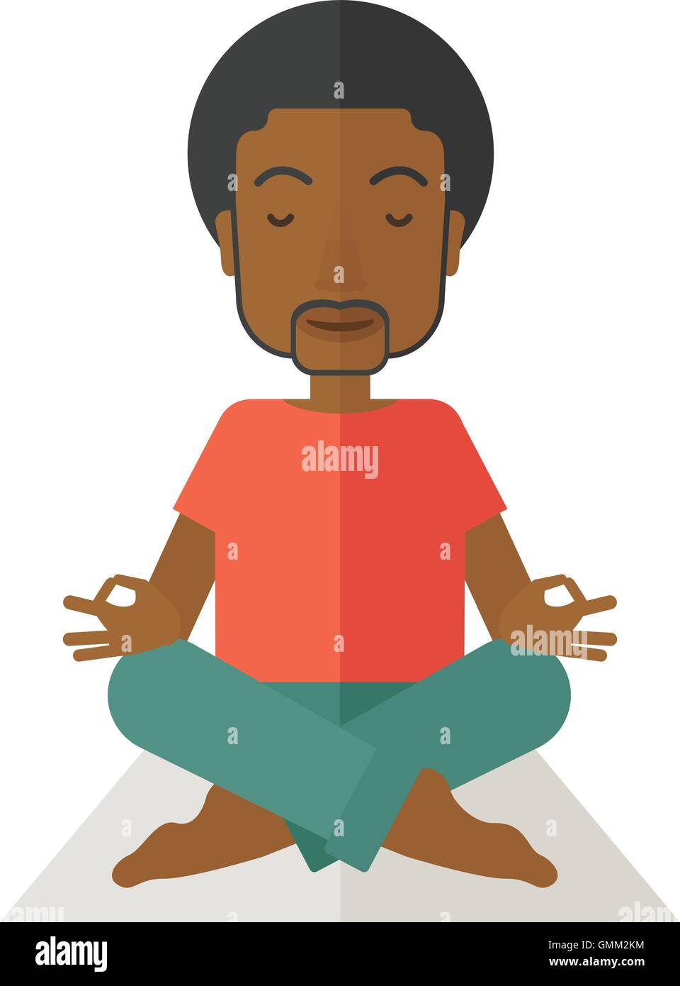 Cartoon man practicing yoga Stock Vector Images - Alamy