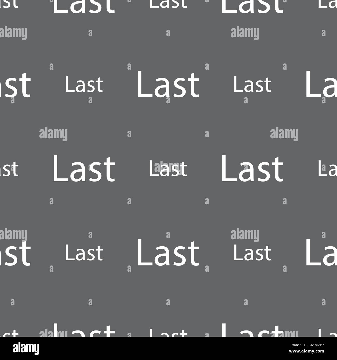 Last sign icon. Navigation symbol. Seamless pattern on a gray ...