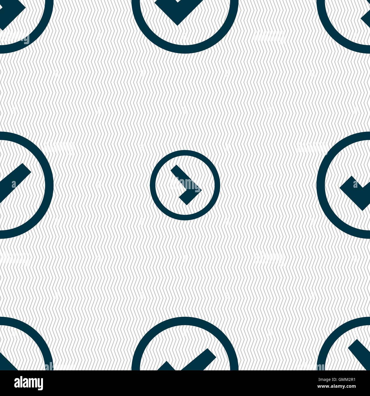 Check mark sign icon . Confirm approved symbol. Seamless abstract background with geometric ...