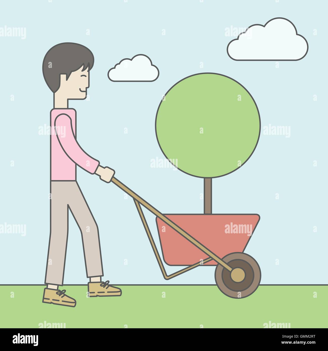 Man going to work Stock Vector Images - Alamy