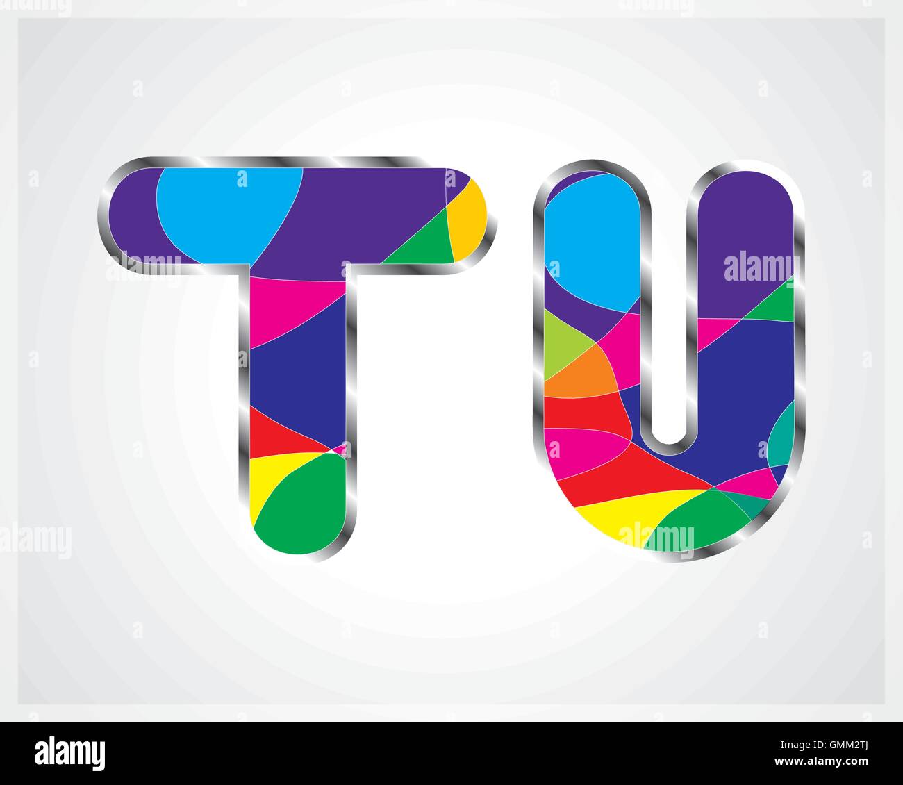 colorful shapes Alphabet Stock Vector Image & Art - Alamy