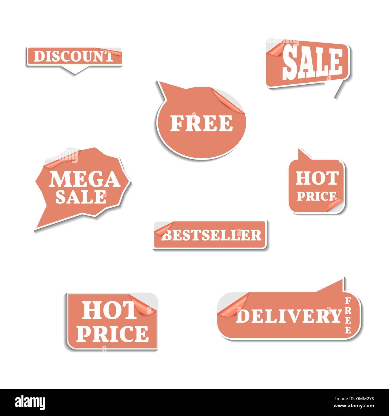 Set of bright labels, vector illustration Stock Vector Image & Art - Alamy