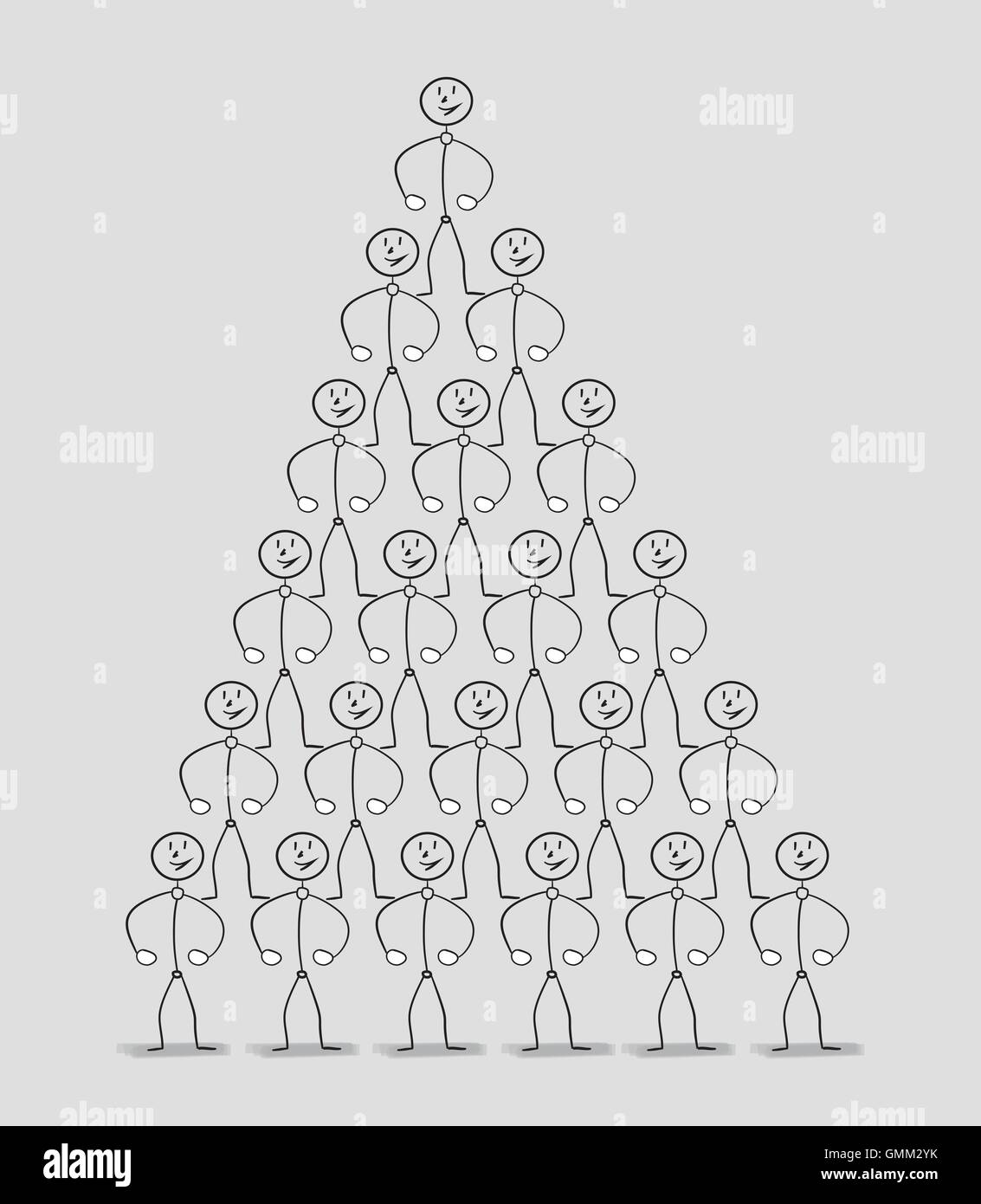 Human Pyramid Stock Vector Images - Alamy