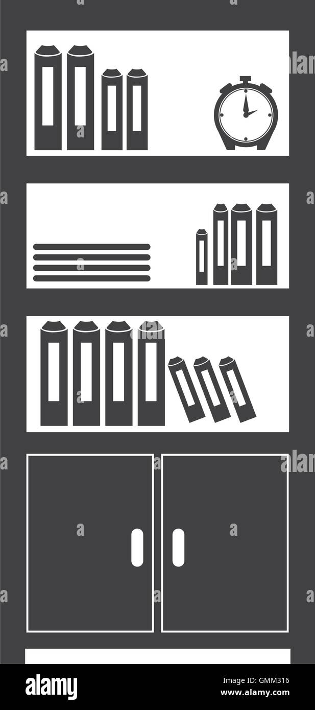 office bookshelf furniture Stock Vector Image & Art - Alamy