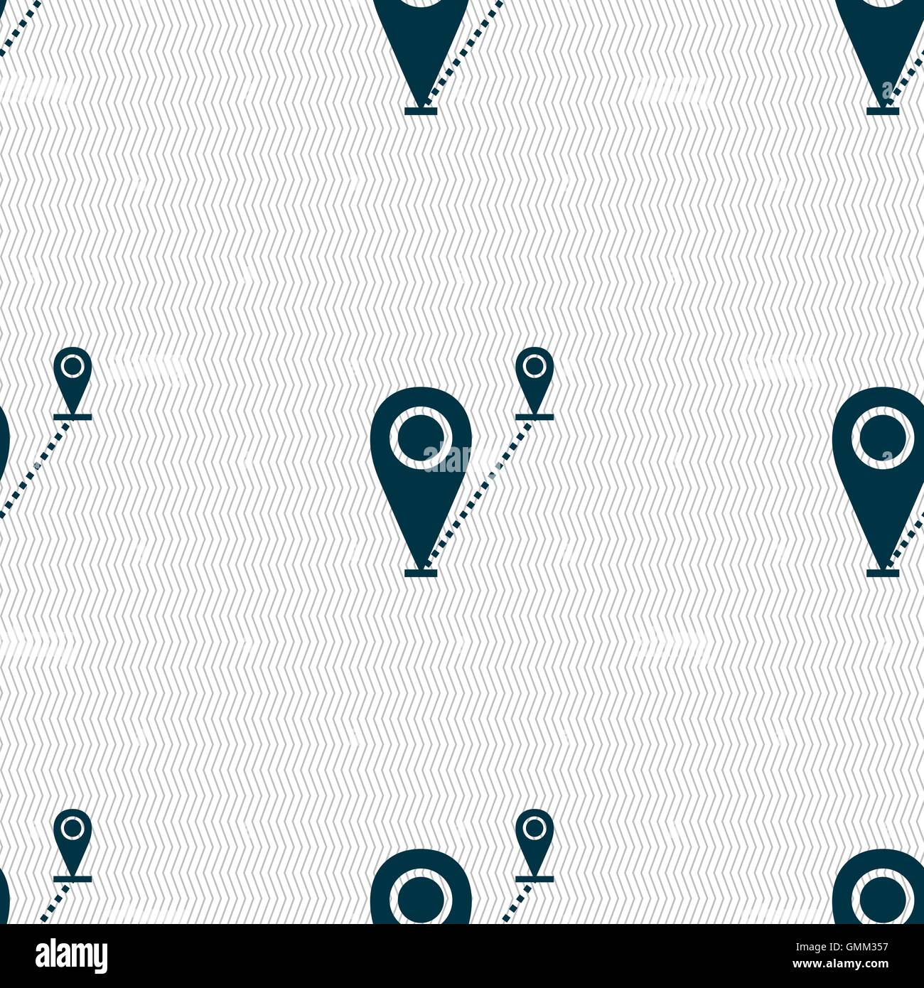 Map pointer icon sign. Seamless abstract background with geometric shapes. Vector Stock Vector ...