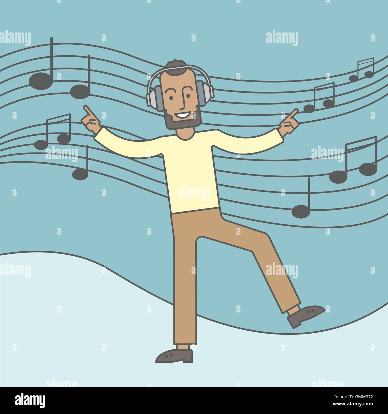 Funny dancing cartoon musical notes hi-res stock photography and images ...