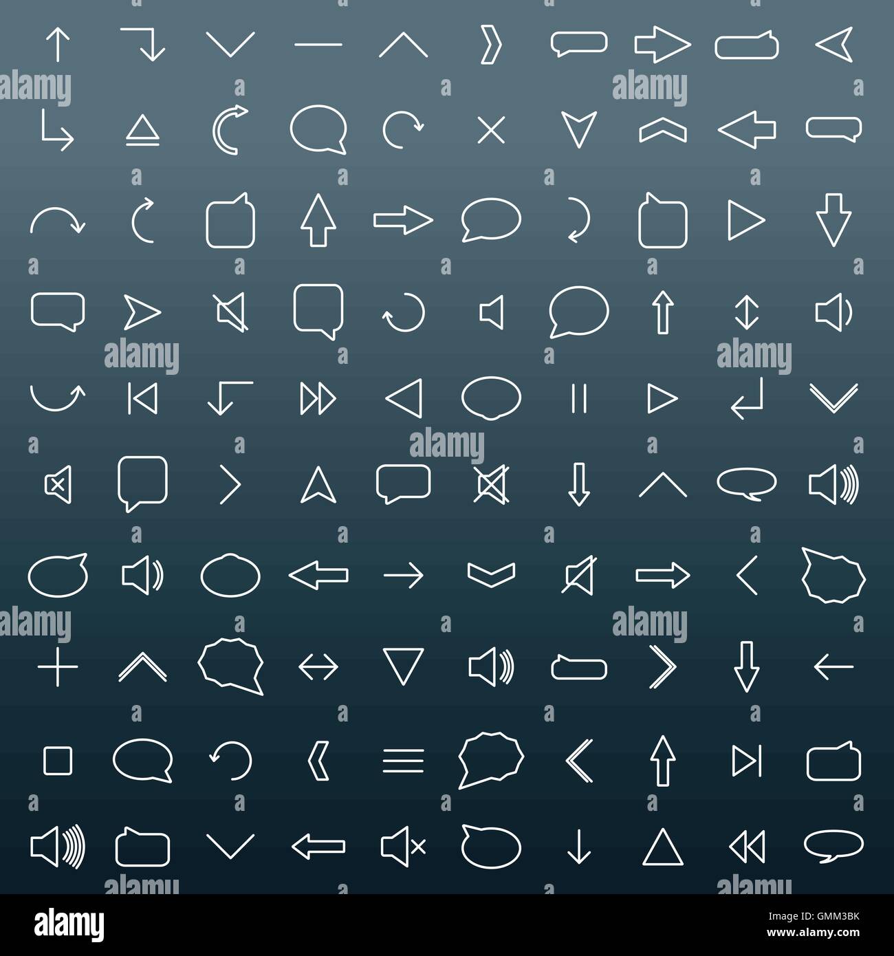 Direction control line icons Stock Vector Images - Alamy