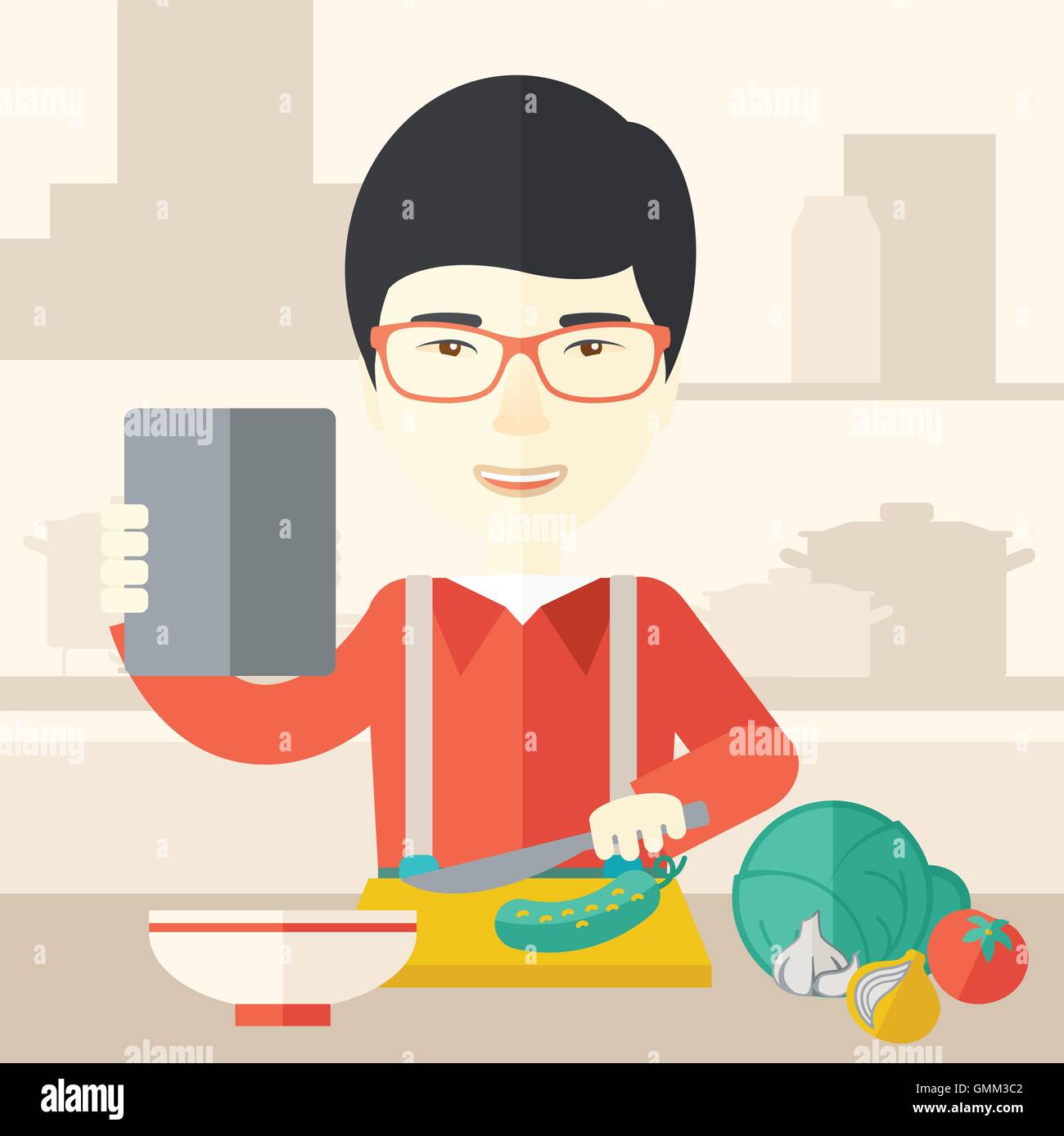 Man cooking food Stock Vector Image & Art - Alamy