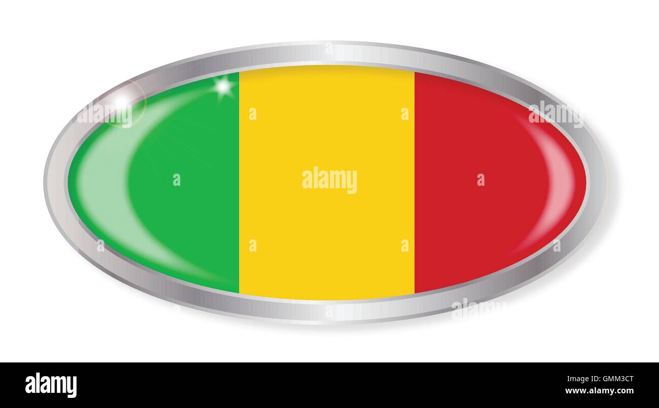 Mali Flag Oval Button Stock Vector Image & Art - Alamy