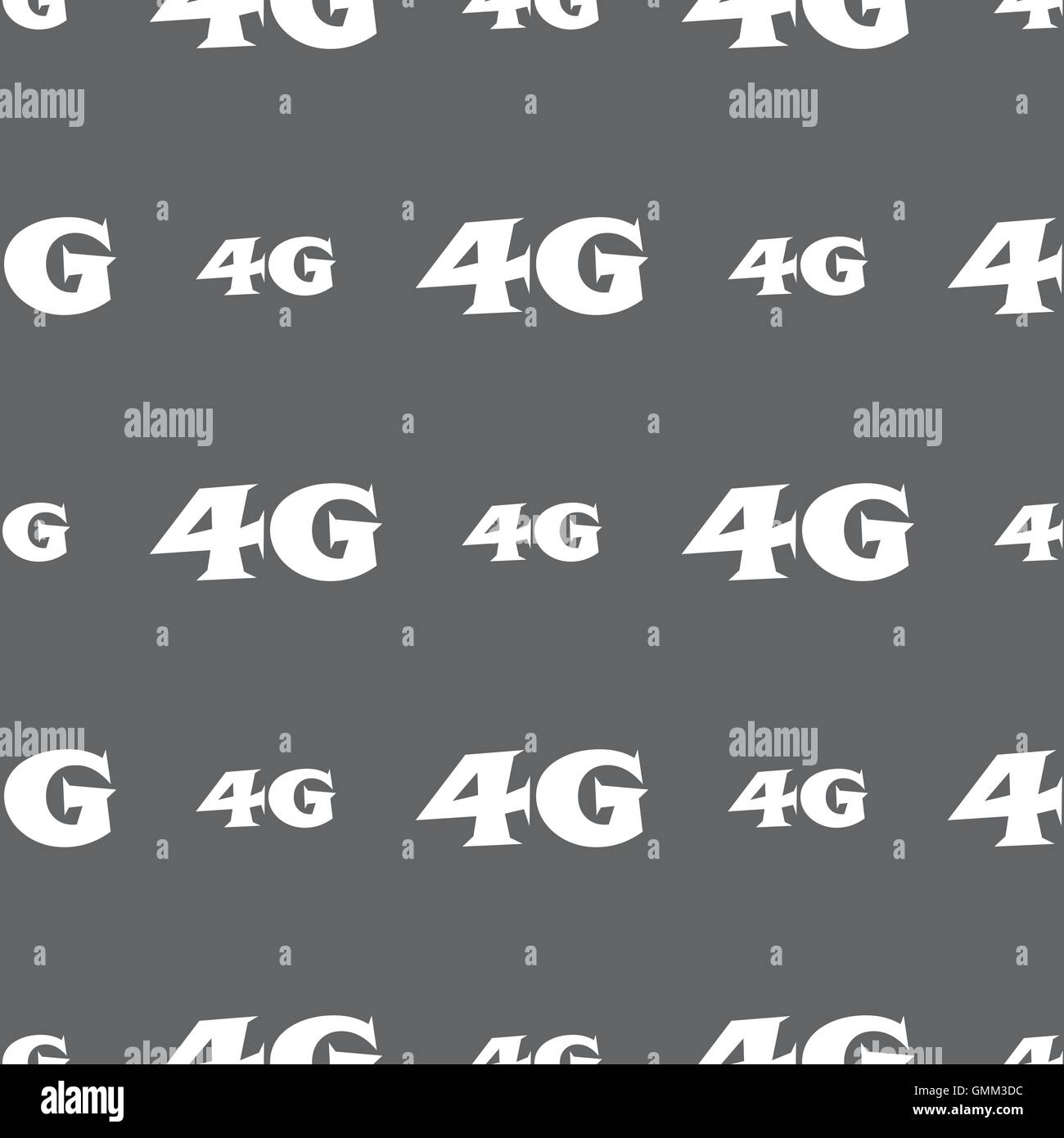4G sign icon. Mobile telecommunications technology symbol. Seamless ...