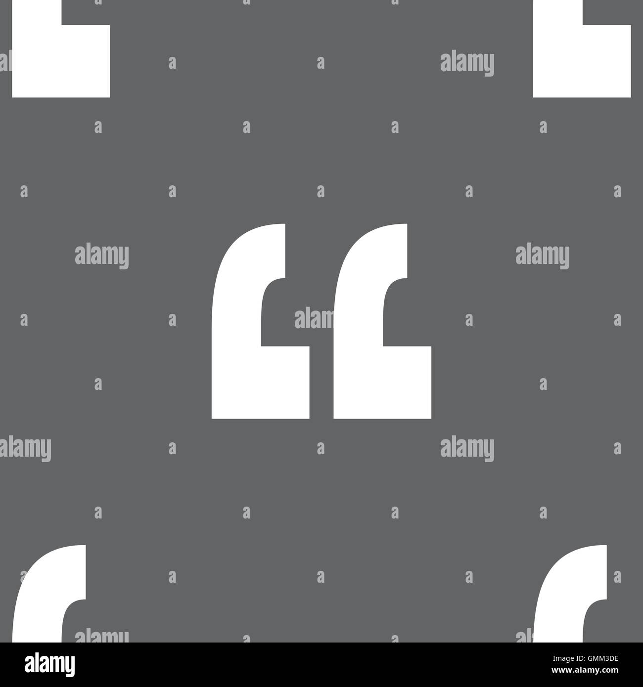 Quote sign icon. Quotation mark symbol. Double quotes at the end of ...