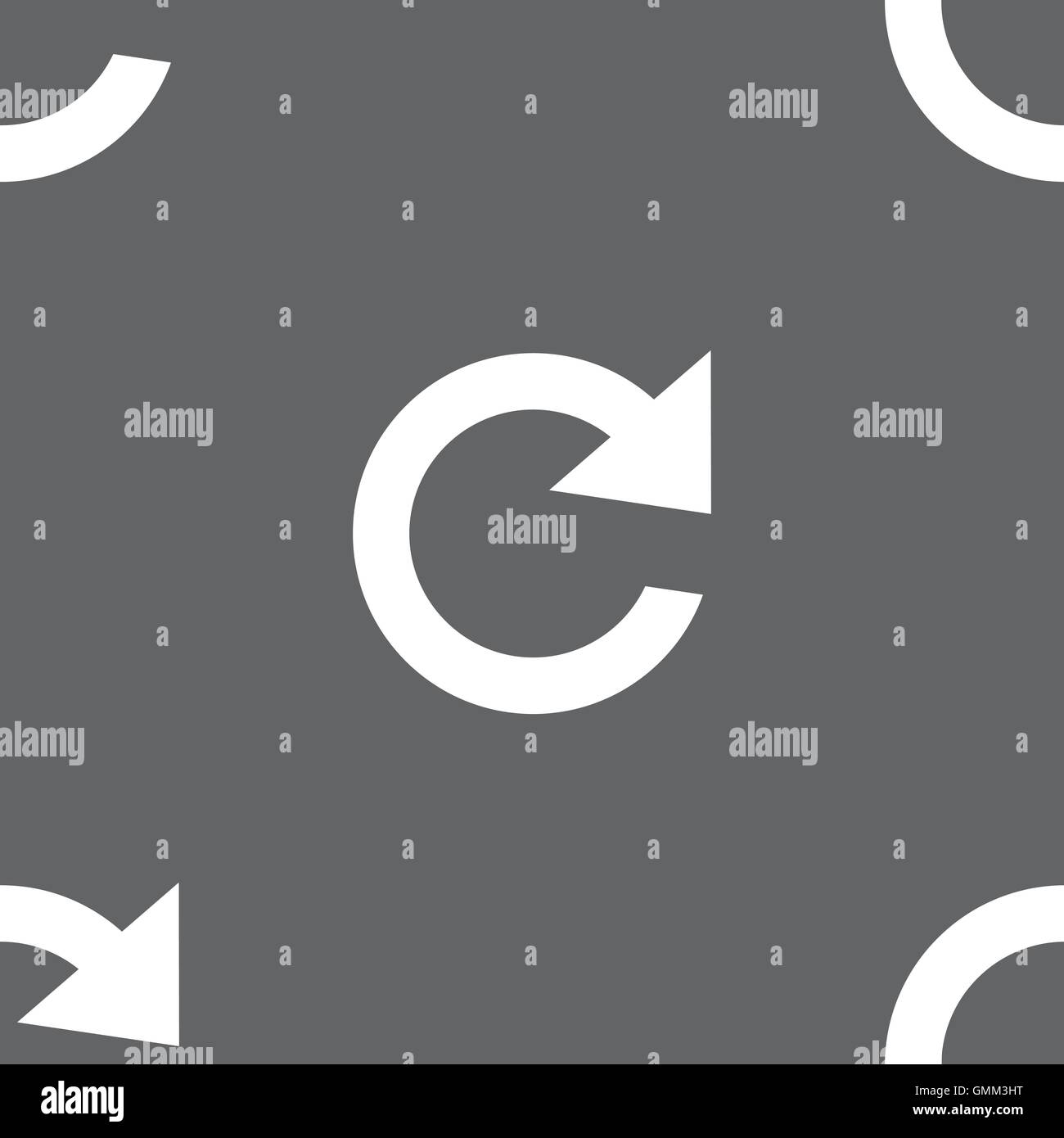 update sign icon. Full rotation arrow symbol. Seamless pattern on a ...