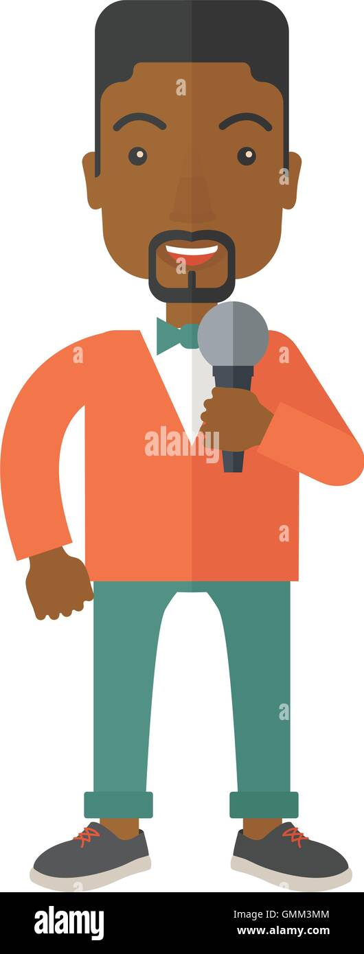 Black man male journalist reporter media hi-res stock photography and images - Alamy