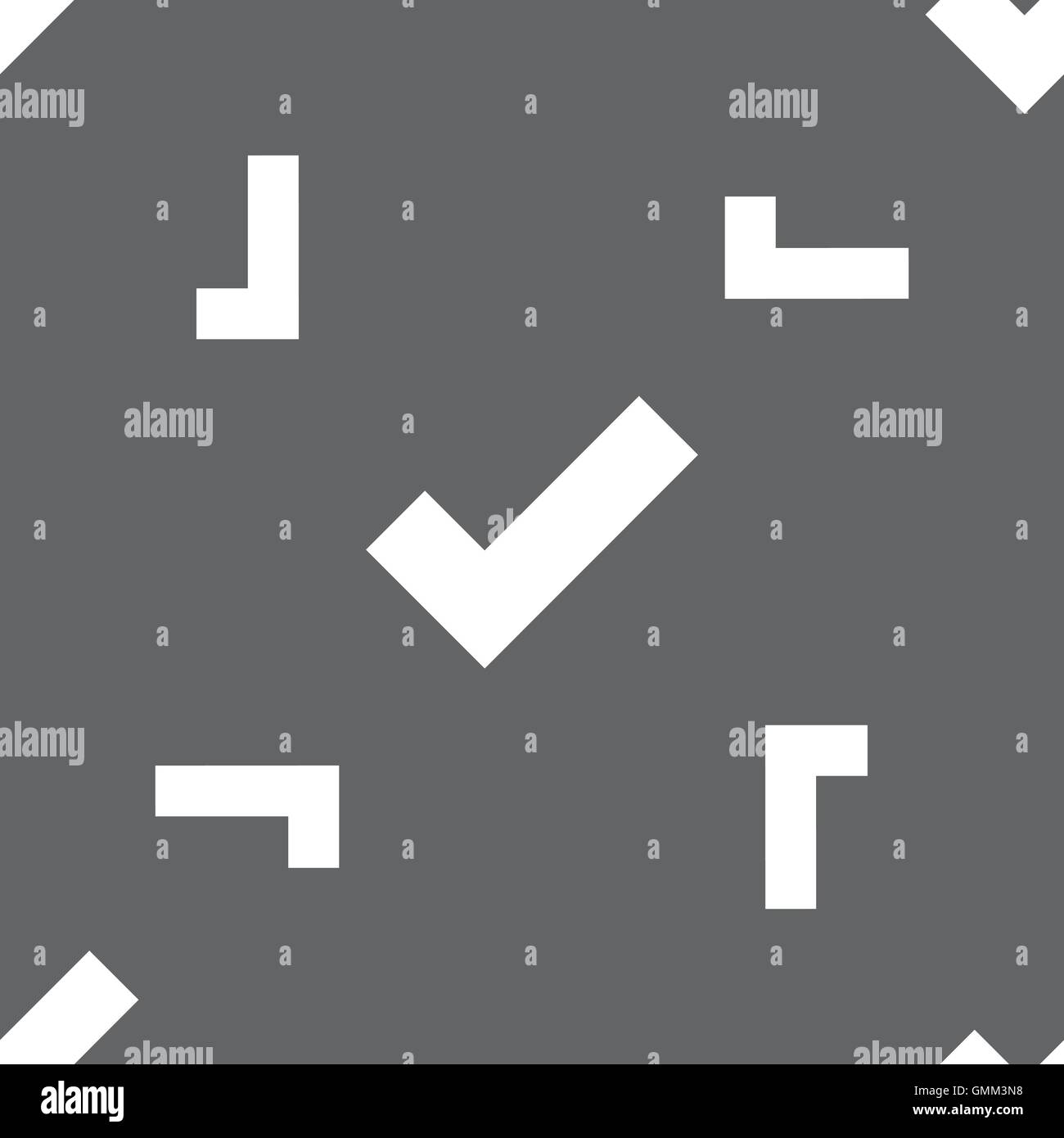 Check mark sign icon . Confirm approved symbol. Seamless pattern on a ...